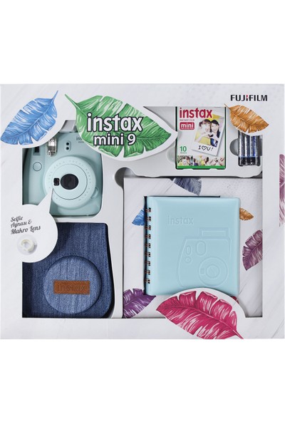 Fujifilm Instax Mini 9 Kit Açık Mavi Jean Çantalı