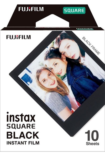 Fujifilm Instax Square Black Edition 10'lu Kare Film Fujifilm Instax Square Black Edition 10'lu Kare Film