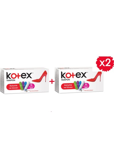 Kotex Tampon - Normal 16'lı 2 Adet Kotex Tampon - Normal 16'lı 2 Adet