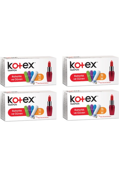 Kotex Tampon - Mini 16'lı 4 Adet Kotex Tampon - Mini 16'lı 4 Adet