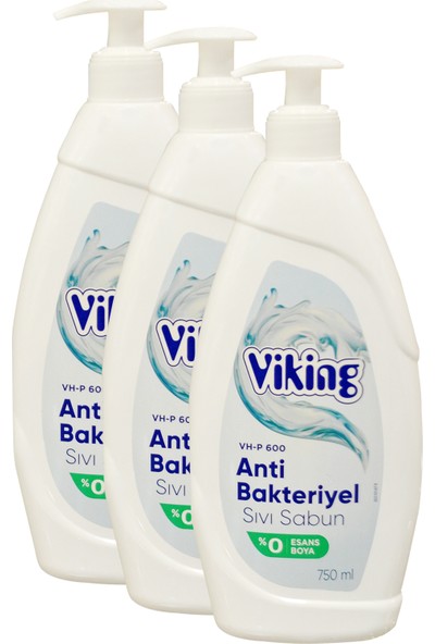 Viking Antibakteriyel Sıvı Sabun 750 ml x 3 Adet Viking Antibakteriyel Sıvı Sabun 750 ml x 3 Adet