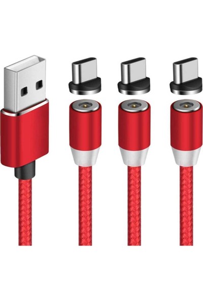 X-Cable Manyetik Şarj Kablosu Micro USB Type-C Lightning Şarj X-Cable Manyetik Şarj Kablosu Micro USB Type-C Lightning Şarj