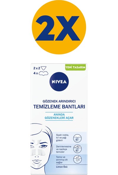 Nıvea Siyah Nokta & T - Bölgesi Bantlar x 2 Nıvea Siyah Nokta & T - Bölgesi Bantlar x 2