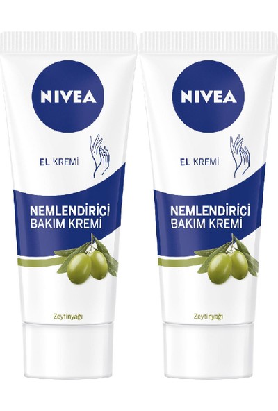 Nıvea Nemlendirici Bakım El Kremi 75 ml - Zeytin Yağı x 2 Nıvea Nemlendirici Bakım El Kremi 75 ml - Zeytin Yağı x 2