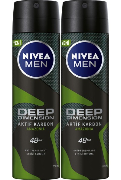 Nıvea Erkek Sprey Deodorant Amazonia 150 ml 2'li