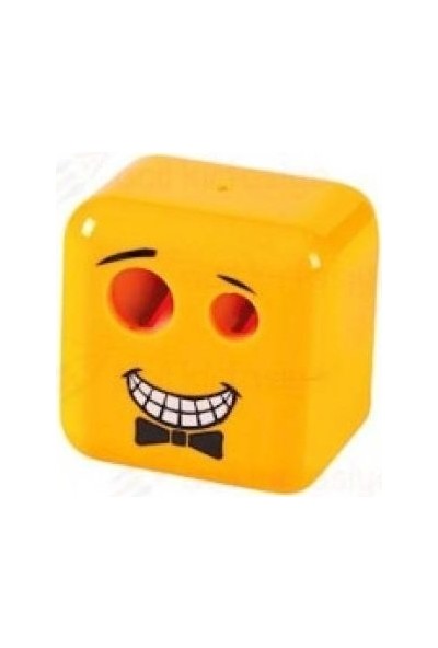 Adel Çiftli Emojili Kalemtraş Turuncu Adel Çiftli Emojili Kalemtraş Turuncu