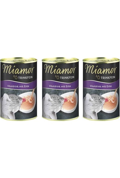 Miamor Vital Drink Ördekli Kedi Çorbası 135 ml x 3 Adet Miamor Vital Drink Ördekli Kedi Çorbası 135 ml x 3 Adet