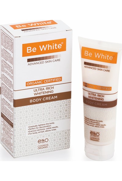 Be White Organik Leke Giderici ve Beyazlatıcı Vücut Bakım Kremi