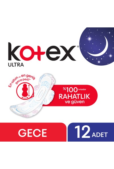 Kotex Ultra Gece Ped 12'li