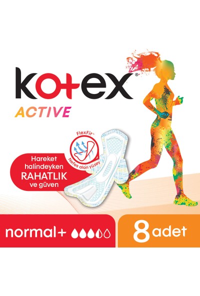 Kotex Active Normal Ped 8'li Kotex Active Normal Ped 8'li