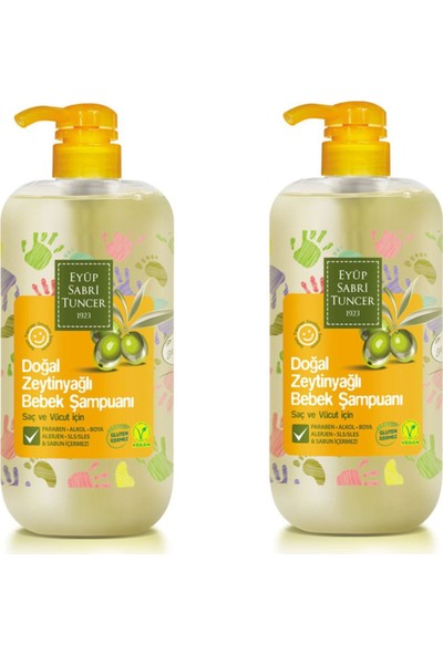 Eyüp Sabri Tuncer Doğal Zeytinyağlı Bebek Şampuanı 600 ml - 2 Adet Eyüp Sabri Tuncer Doğal Zeytinyağlı Bebek Şampuanı 600 ml - 2 Adet