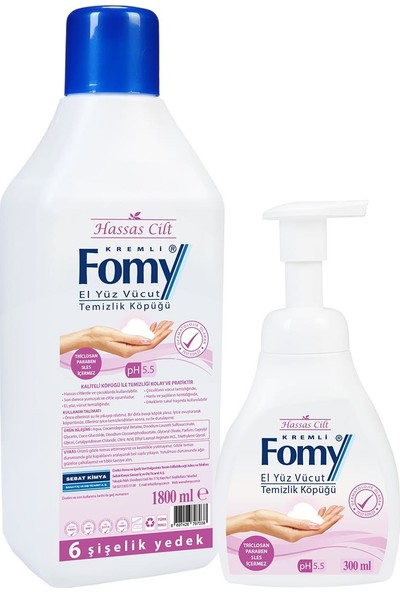 Fomy Hassas Cilt El Tem.köp. Seti 300+1800 ml Fomy Hassas Cilt El Tem.köp. Seti 300+1800 ml