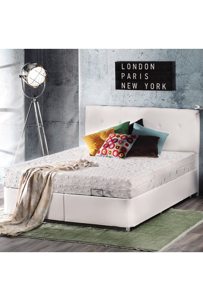 Yataş Bedding New Conform Plus Baza Başlık Seti Tek Kişilik - 120X200 Cm Deri - Beyaz Yataş Bedding New Conform Plus Baza Başlık Seti Tek Kişilik - 120X200 Cm Deri - Beyaz