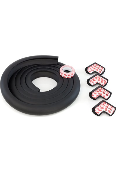 Agubugu Baby Jumbo Kenar + Köşe Koruyucu - Siyah - 2 mt