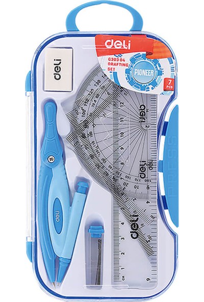 Deli 7'li Pergelli Çizim Seti G30304 Deli 7'li Pergelli Çizim Seti G30304
