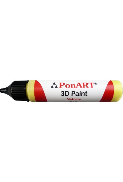 Ponart 3D Paint 30 ml Sarı Boncuk Boya 1822