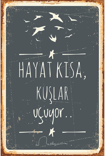 Ref Fikir Atölyesi Retro Vintage Ahşap Poster