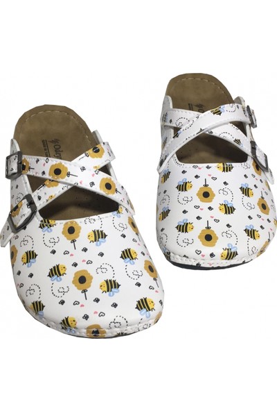 Odeys 2006 Arı Desenli Kadın Sabo Terlik Kadın Günlük Şık Terlik