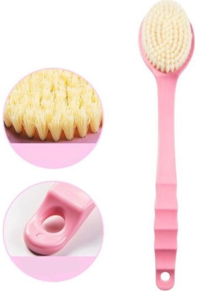 Tineke Qax Uzun Saplı Duş Fırçası Sırt Fırçası Masaj Cilt Peeling Spa Duş Fırçası