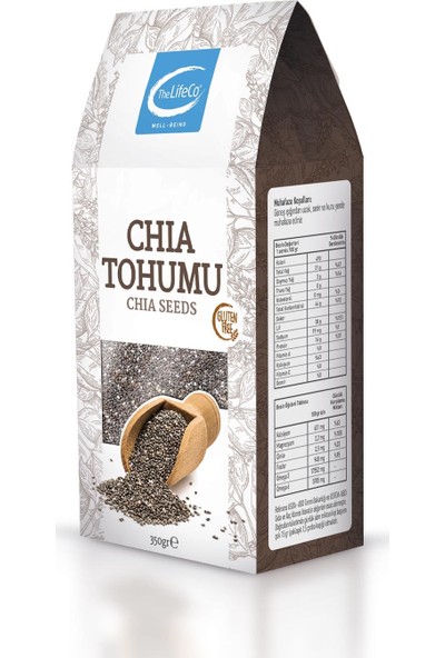 TheLifeCo Chia Tohumu 350 gr (Glutensiz) TheLifeCo Chia Tohumu 350 gr (Glutensiz)