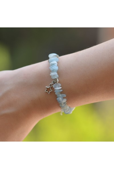 Taş Sandığı Akuamarin Taşı Şekilsiz Bileklik Taş Sandığı Akuamarin Taşı Şekilsiz Bileklik