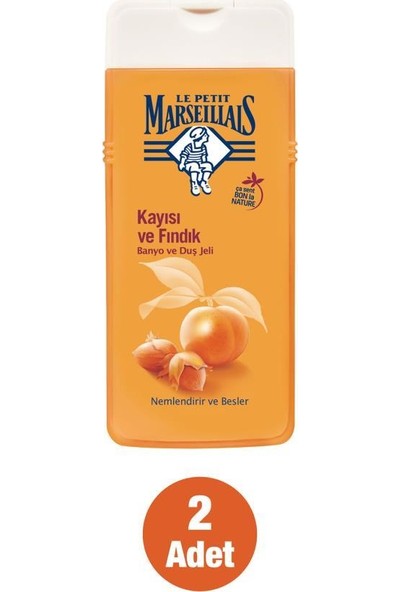 Le Petit Marseillais Duş Jeli Kayısı ve Fındık 650 ml x 2