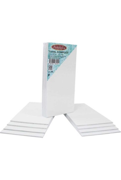 Artebella KTT8S Tuval Kompozit 10 x 20 cm 8'li Set