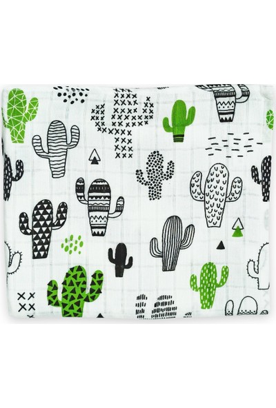 Ephemeris Bambu 125 x 125 cm Müslin Bebek Örtüsü - Kaktüs Ephemeris Bambu 125 x 125 cm Müslin Bebek Örtüsü - Kaktüs