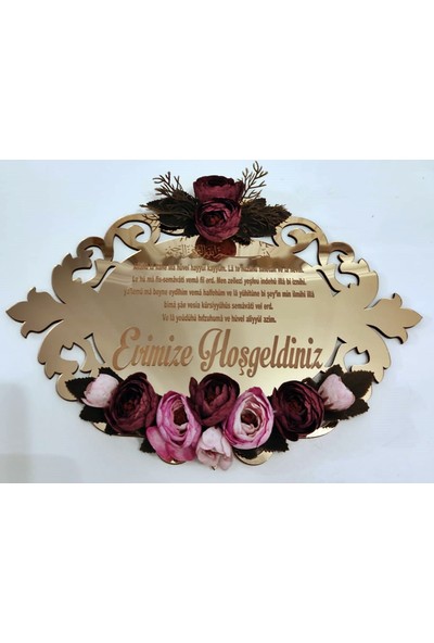 Hayal Ahşap Dünyası Kapı Süsü Pleksi Gold