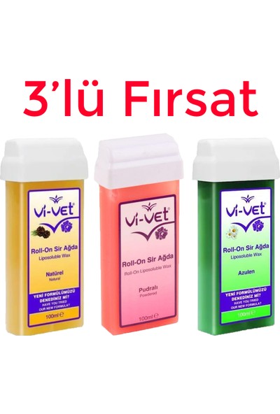 Vi-Vet Roll-On Sir Ağda 100 ml 3'lü