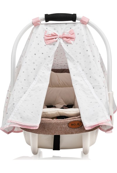Moje Puset Örtüsü - Mini Yıldızlı Pembe Moje Puset Örtüsü - Mini Yıldızlı Pembe