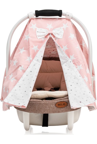 Moje Puset Örtüsü - Mega Yıldızlı Pembe Moje Puset Örtüsü - Mega Yıldızlı Pembe