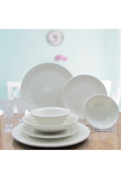 Arna 24 Parça 6 Kişilik Seramik Yemek Takımı - Taş Arna 24 Parça 6 Kişilik Seramik Yemek Takımı - Taş