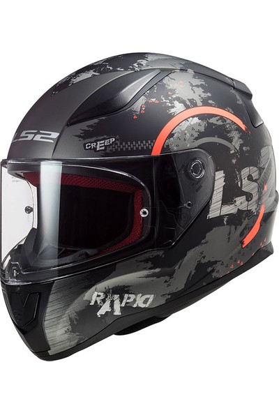 Ls2 Rapid Cırcle Mat Tıtanıum-Turuncu Kask Ls2 Rapid Cırcle Mat Tıtanıum-Turuncu Kask