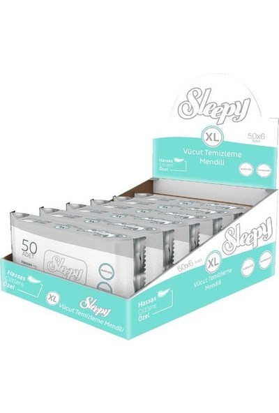 Sleepy Xl Hasta Vücut Temizleme Mendili 50X6=300 Adet