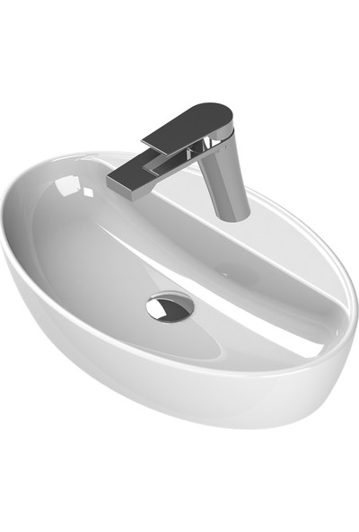 Turkuaz 67 x 42 cm One Batarya Delikli Lavabo 076500 Turkuaz 67 x 42 cm One Batarya Delikli Lavabo 076500