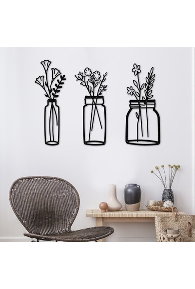 Thorqtech Bahar Çiçekleri Vazo Dekoratif Metal Duvar Tablosu Thorqtech Bahar Çiçekleri Vazo Dekoratif Metal Duvar Tablosu