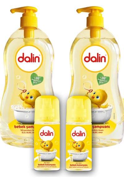 Dalin Şampuan Klasik 700 ml x 2 + Dalin Bebek Kolonyası Bıcı Bıcı 100 ml x 2