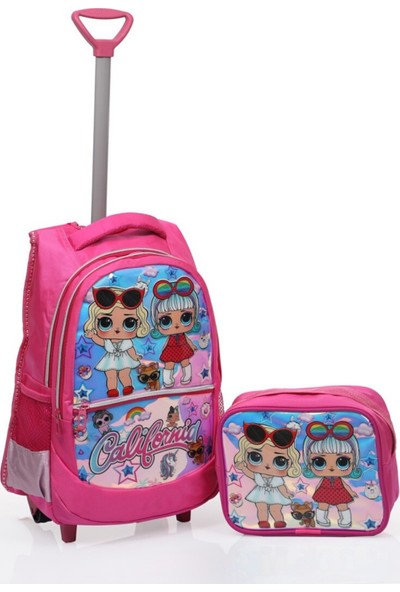 TahTicMer Anaokulu İlkokul Çekçekli Sırt Çantası Lol Bebek Beslenme Çanta 5 6 7 Yaş Su Geçirmez