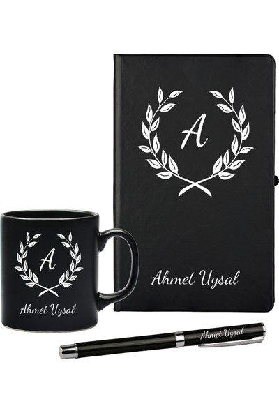 Bolbolhediye Kişiye Özel Babalar Günü Hediyesi Kişiye Özel Defter Kupa Ve Roller Seti