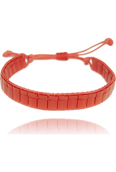 Bijutera Kırmızı Tila Miyuki Bileklik