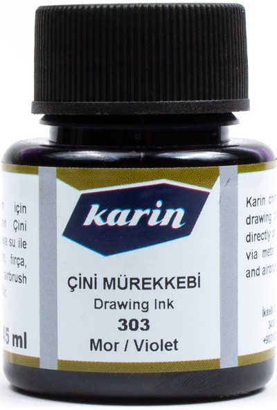 Karin Çini Mürekkebi 45 ml Mor