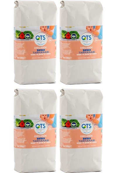Ots Organik Bebek Tarhanası 500 gr 4'lü Set