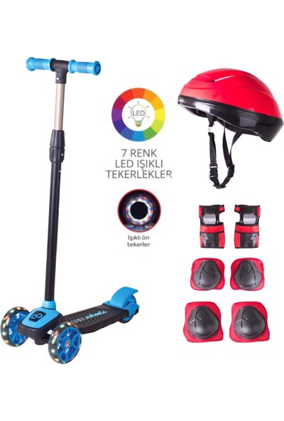 Cool Wheels LED Işıklı 3 Tekerlekli Twist Çocuk Scooter Full Set Mavi Cool Wheels LED Işıklı 3 Tekerlekli Twist Çocuk Scooter Full Set Mavi