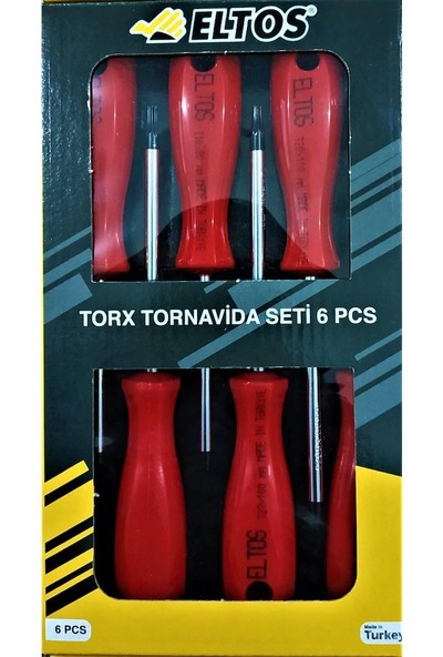 Eltos Torx Tornavida Seti 6'lı Eltos Torx Tornavida Seti 6'lı