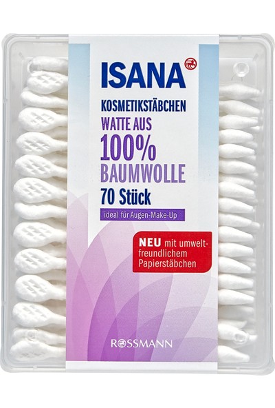 Isana Kozmetik Temizleme Çubuğu 70 Adet