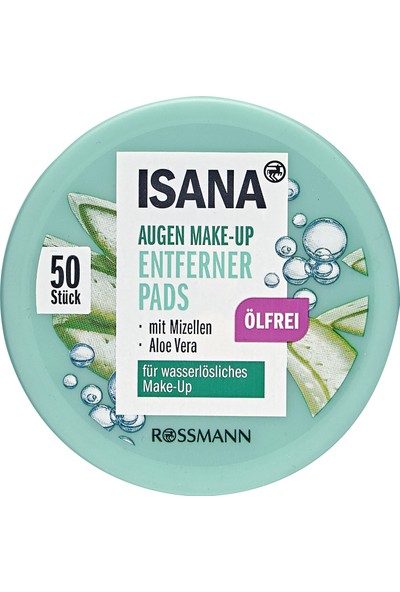 Isana Cilt Göz Makyajıtemizleme Pedi Yağsız Misel Teknolojisi 50'li Isana Cilt Göz Makyajıtemizleme Pedi Yağsız Misel Teknolojisi 50'li