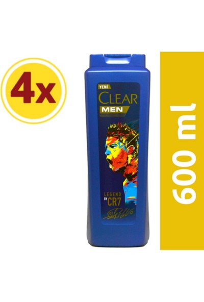 Clear Men Legend By Crtistiano Ronaldo Şampuan 600 ml X4