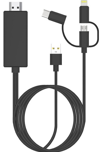 Yukka USB HDMI Kablosu Dönüştürücü Çoklu Cihaz Süper Çözünürlüklü Tip-C Mikro USB