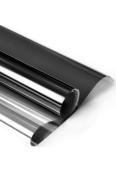 Newdizayn Aynalı Siyah Cam Filmi- Dıştan Ayna Içeriden Siyah 60 cm x 3 Metre